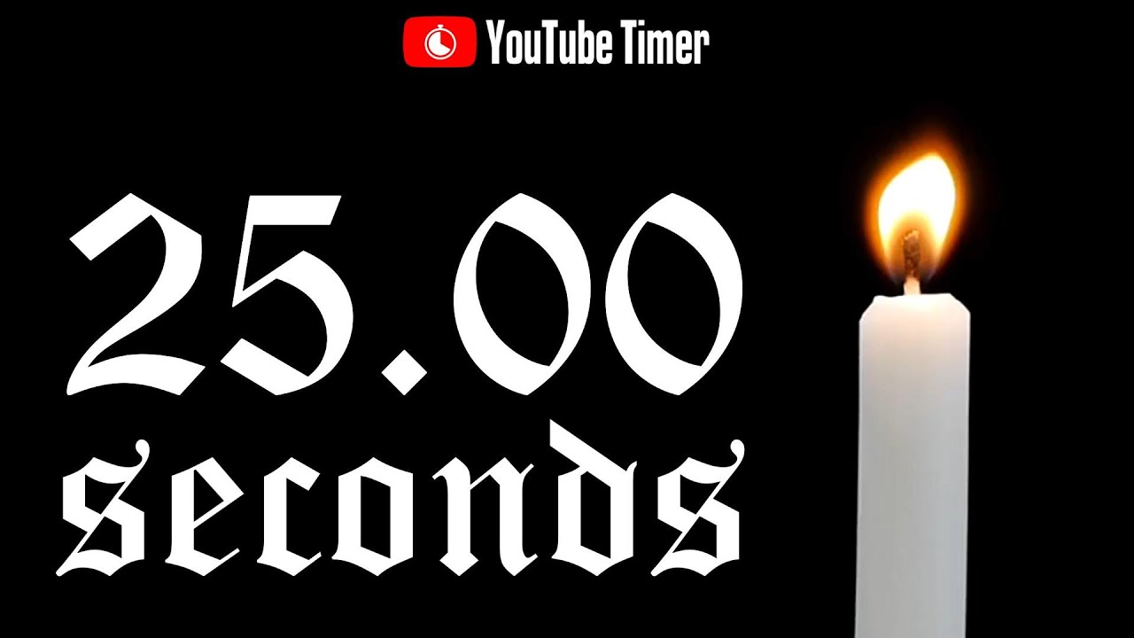25 SECONDS Timer Countdown 🔥 Candle 🕯 - YouTube
