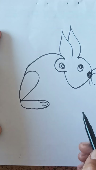 Beautiful and easy rabbit🐰 drawing with 2C - YouTube