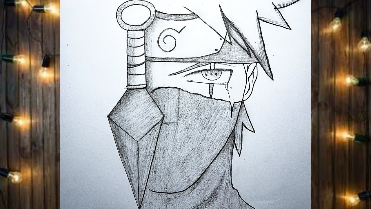 Naruto Art | How to draw Kakashi step by step | Drawing Kakashi from ...