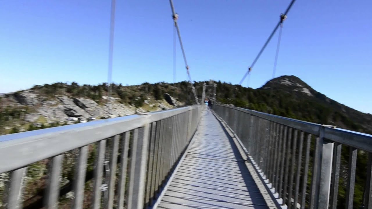 Walking Across Mile High Swinging Bridge - YouTube