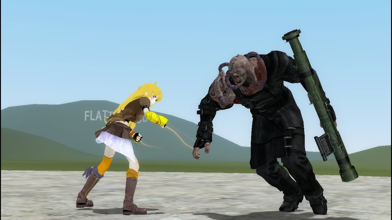 Nemesis vs Yang Xiao Long (Resident Evil vs RWBY) Gmod Npc Battle - YouTube