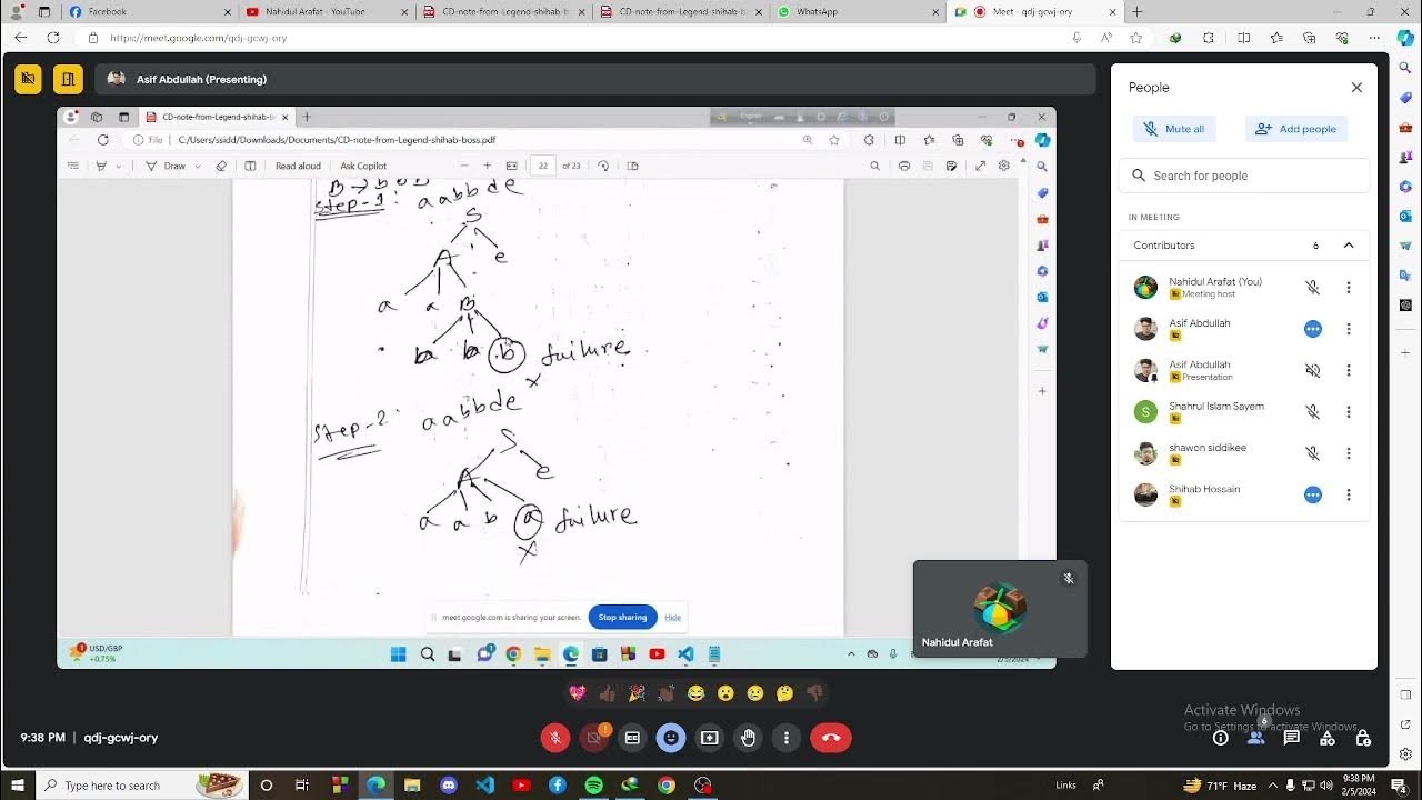 COMPILER DESIGN(CSE-323)|CT-1 BEFORE MID|| RECURSIVE DESEN +| PARSING || CSE-BUBT || PART-2 ...