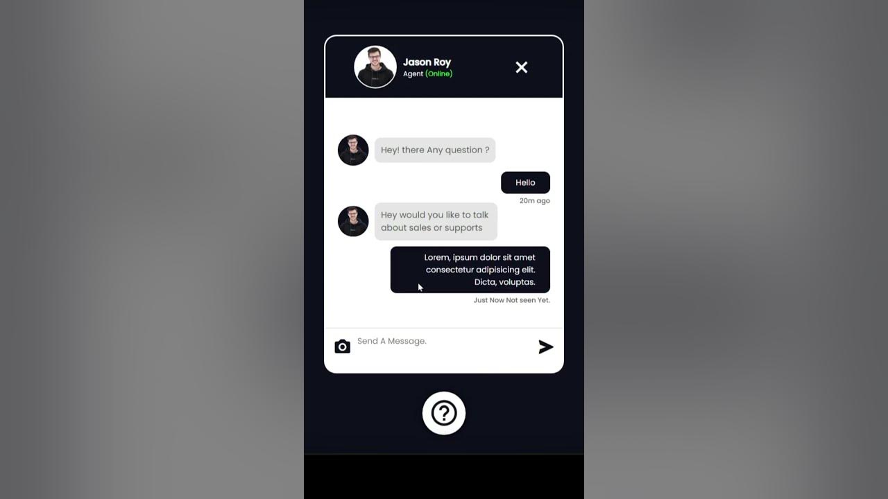 Chartbot Ui Using Htmlcss And Javascript Coding Csseffect