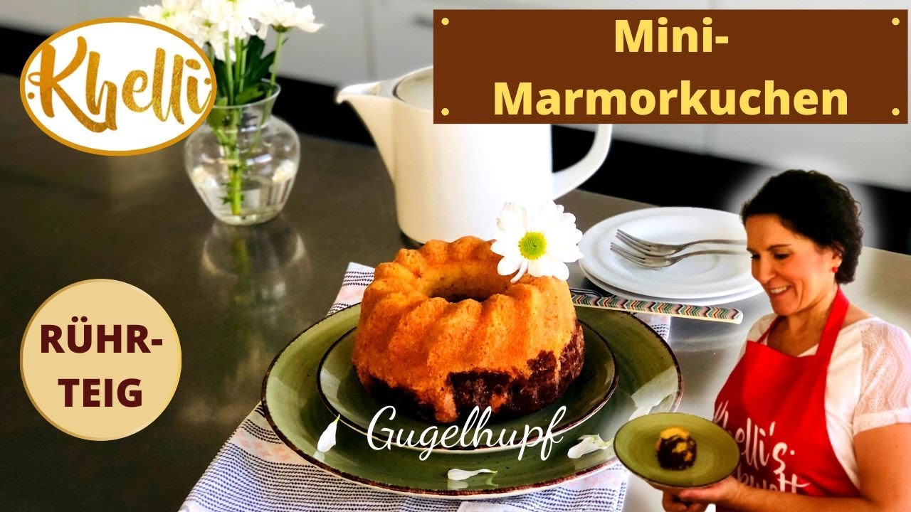Mini Marmorkuchen in Gugelhupfform/ saftiger und kleiner Marmorkuchen ...