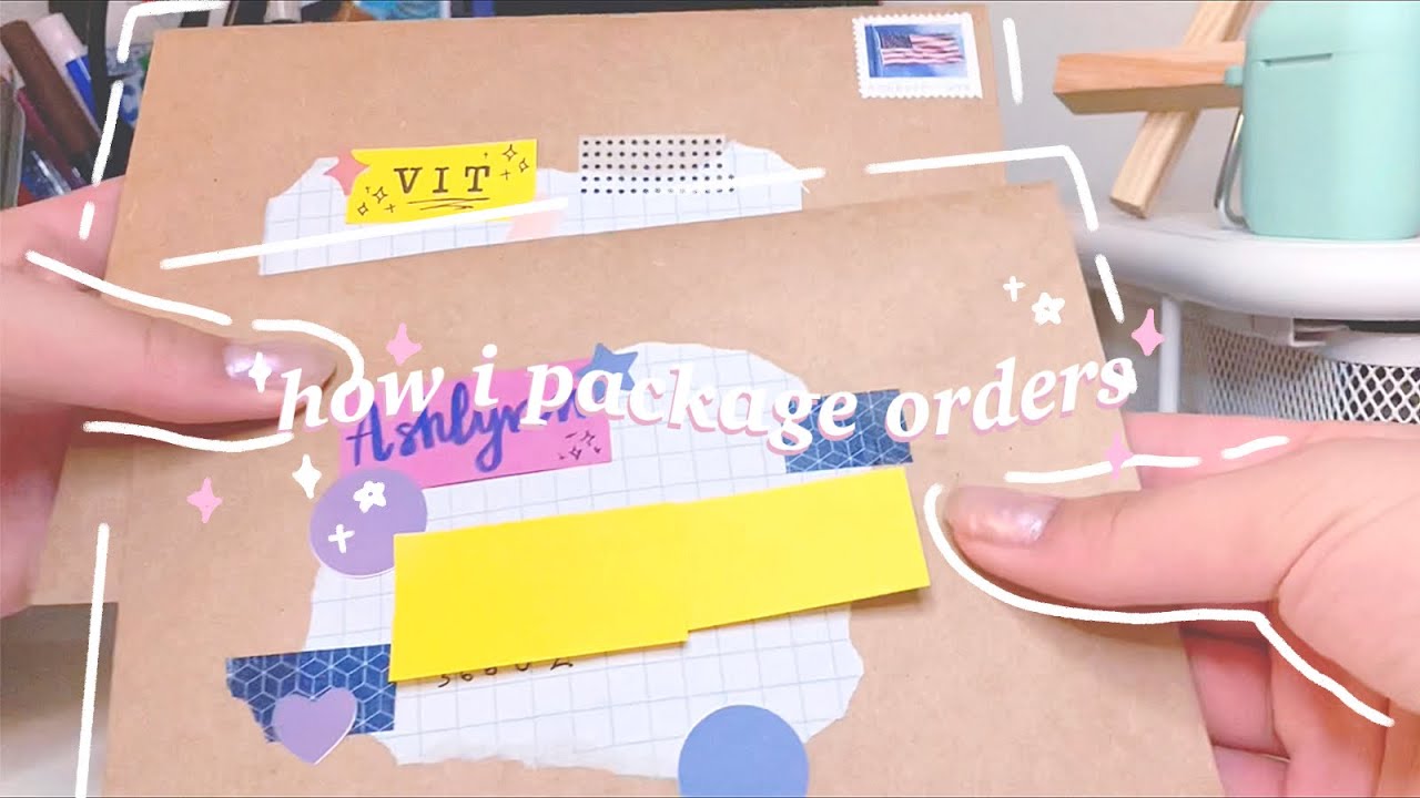 how i package etsy orders 🌿 - YouTube