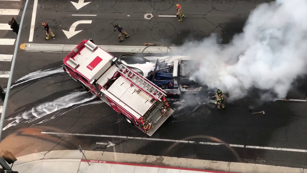 UTC truck fire - YouTube
