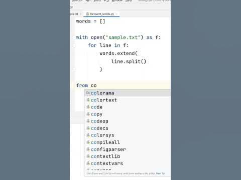 Python program to count most frequent words in a file #shorts #viral - YouTube