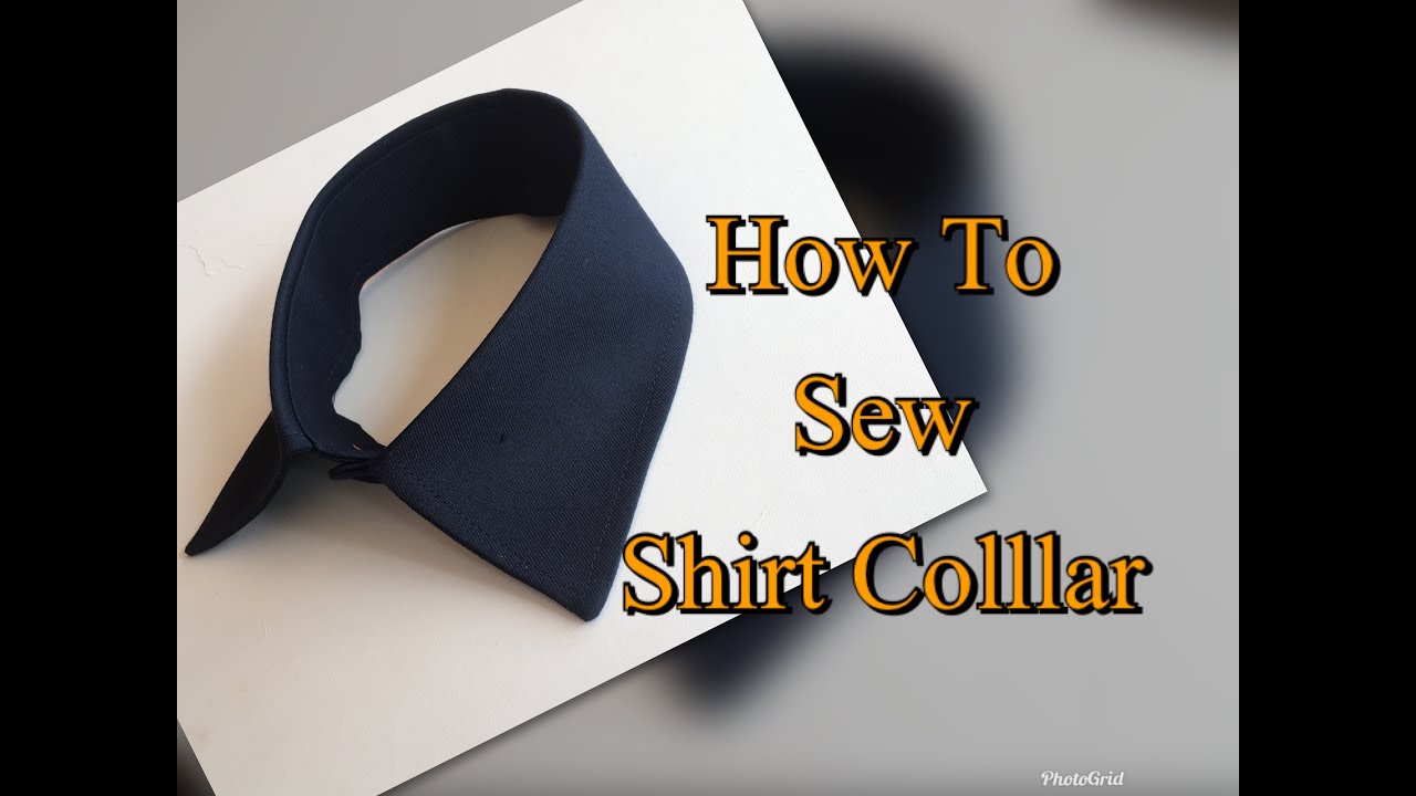DIY- How To Sew a Shirt Collar | With free template - YouTube