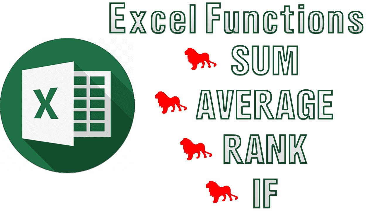 Excel Useful Functions How To Use Sum Average Rank And If Functions 3421