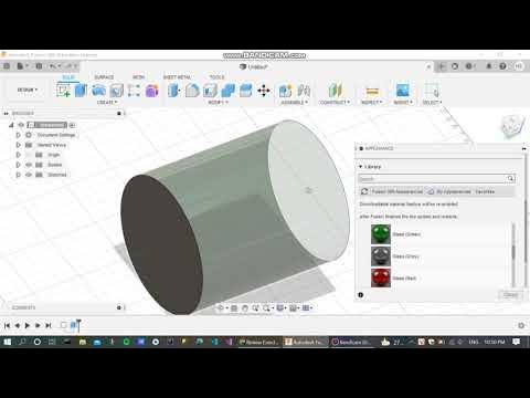 Change color object in Fusion 360 - YouTube