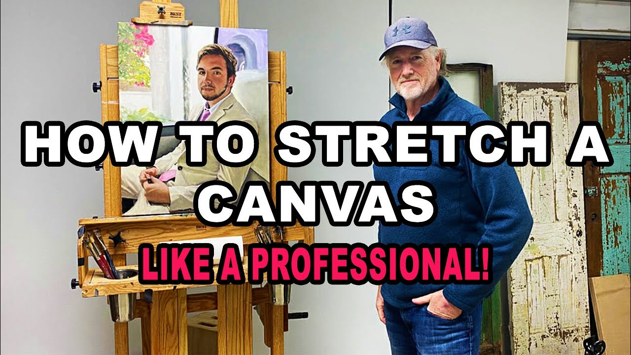 How To Professionally Stretch a Canvas - Artfix Belgian Oil Primed Linen L84C - YouTube