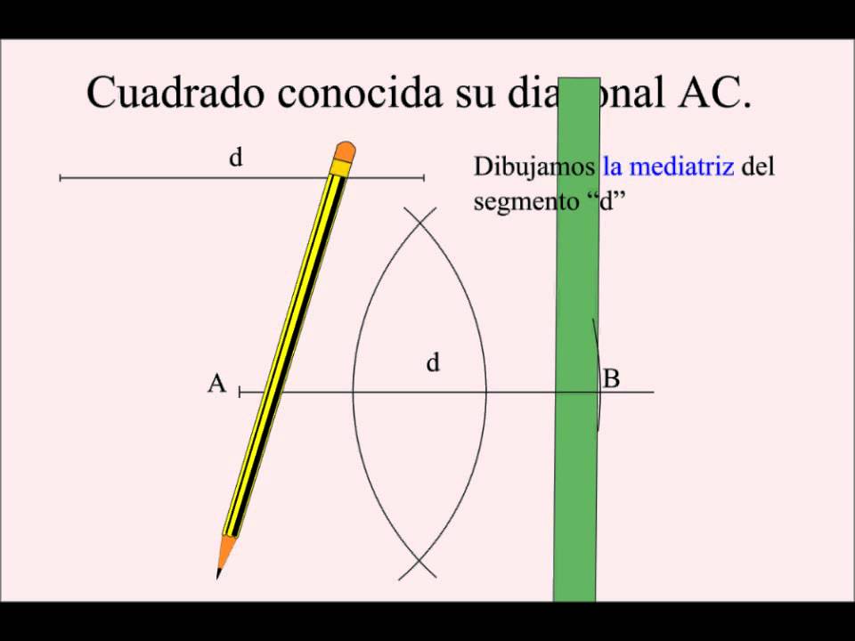 Cuadrado conocida su diagonal AC.wmv - YouTube