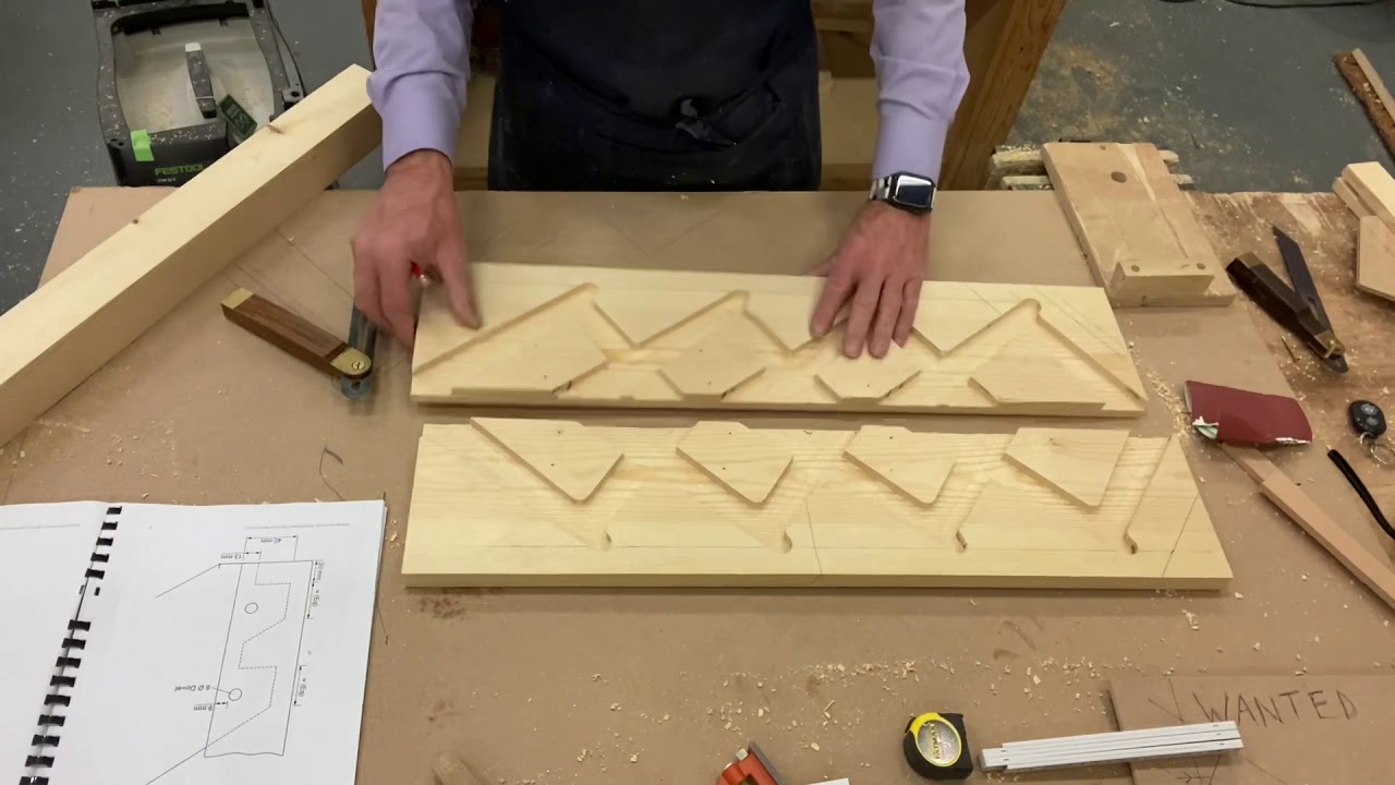 Stairs 6 Mark out Bare faced Tenon - YouTube