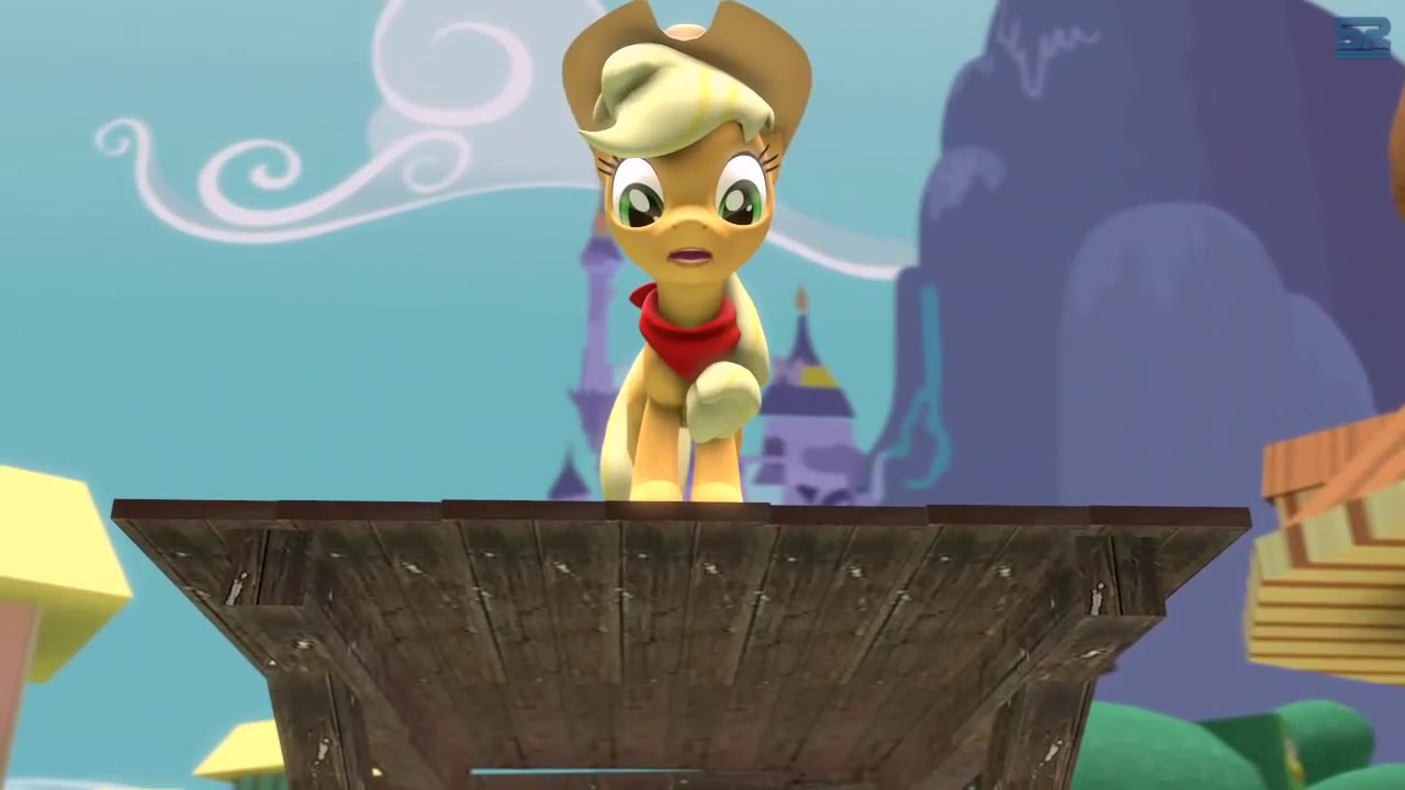 Applejack Jumps and Flattens Herself on The Ground SFM Form - YouTube