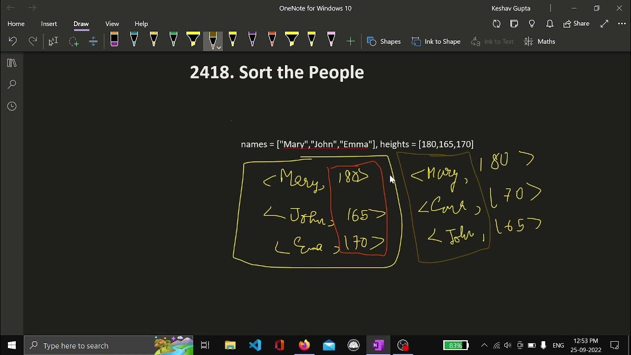 2418 Sort The People Leetcode Weekly Contest 312 C Hindi Explanation Youtube