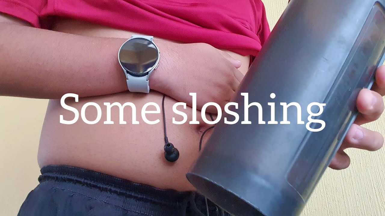 Belly sloshing noises - YouTube