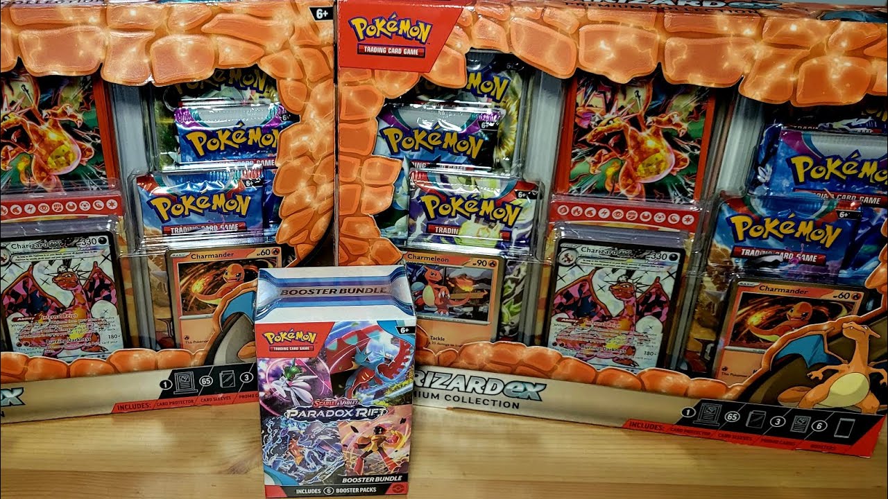 *NEW* POKÉMON Charizard collection boxes and Paradox Rift - YouTube