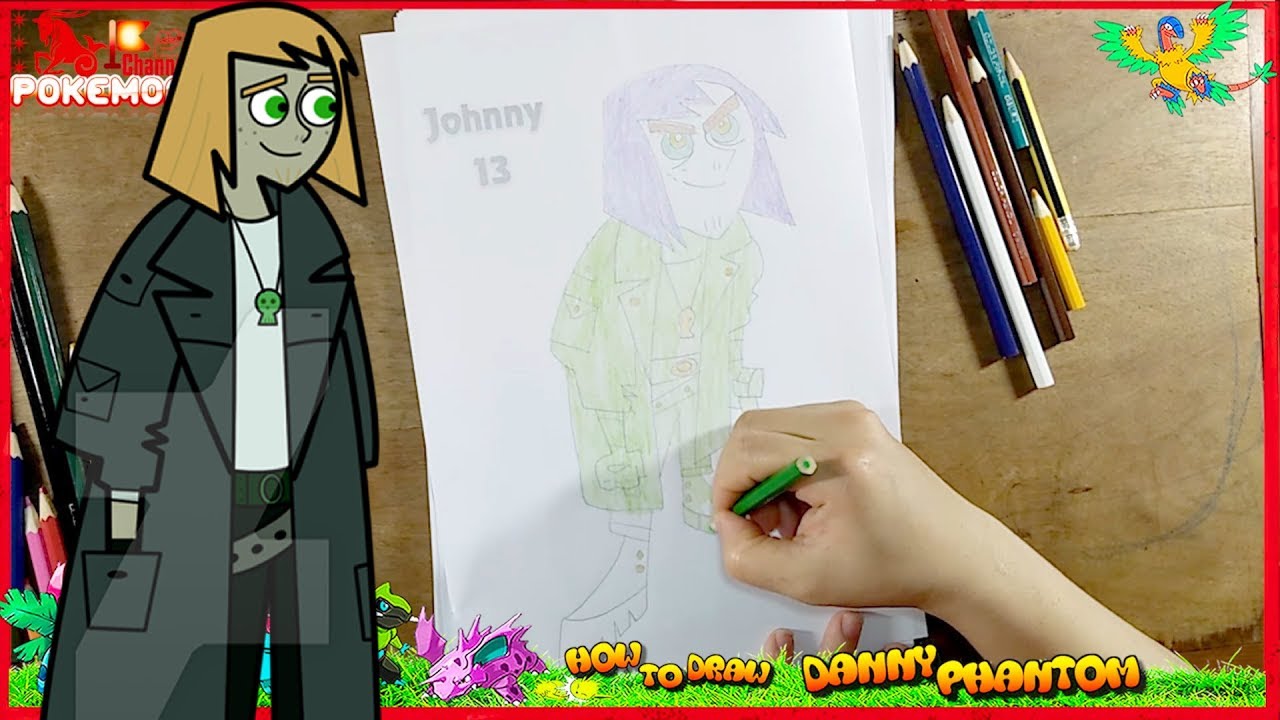 How to draw danny phantom | Coloring Pages Cartoon Johnny 13 | Step by ...
