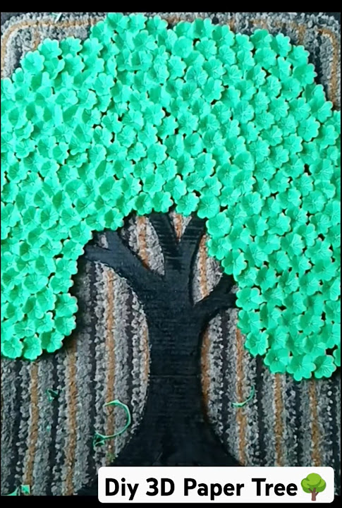 😍3D Paper Tree🌳How to Make Paper Tree🌲 Easy Paper Tree Making/School ...