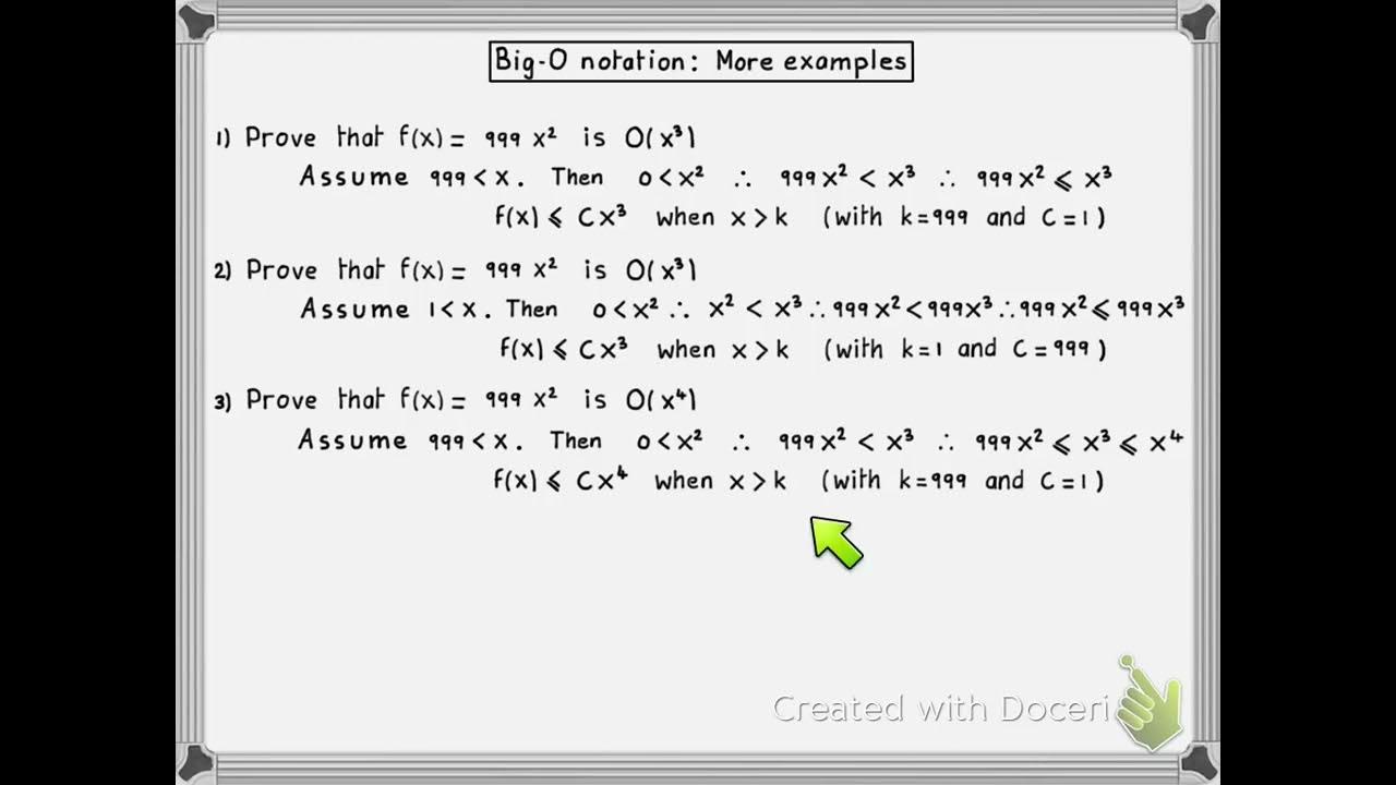 Discrete Structures [Lecture 18 / Segment 4] - Big-O notation: Other examples - YouTube