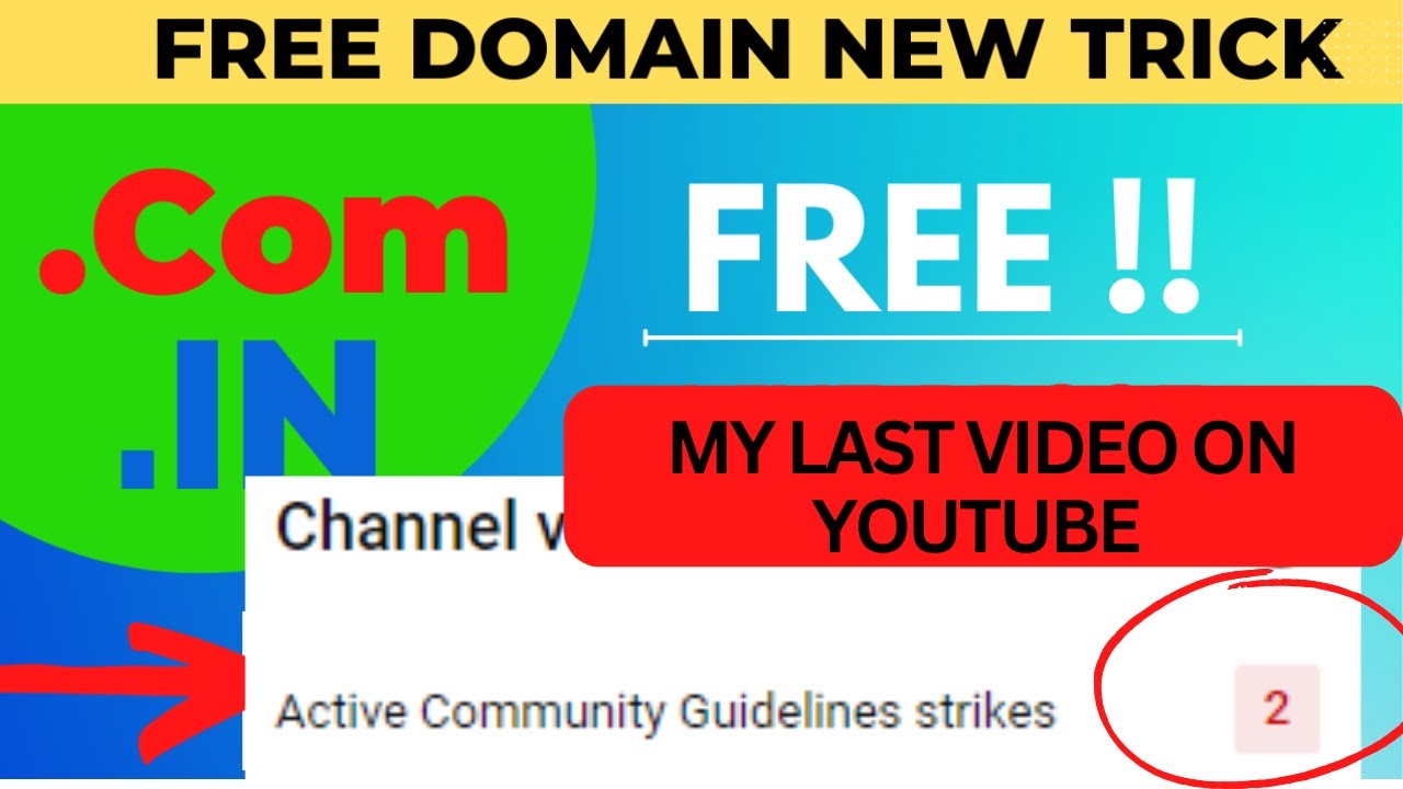 How to get free domain | My last video on youtube 😭 - YouTube
