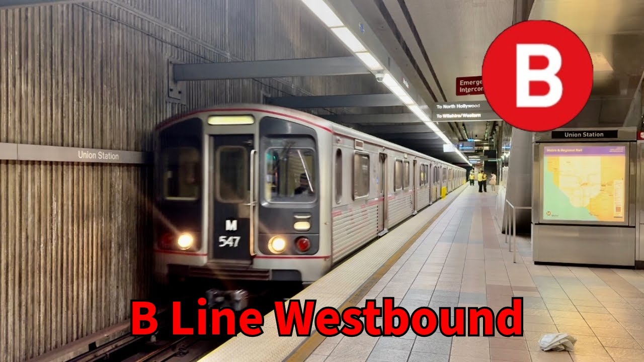Los Angeles Metro B Line Cab Ride Union Station to North Hollywood ...