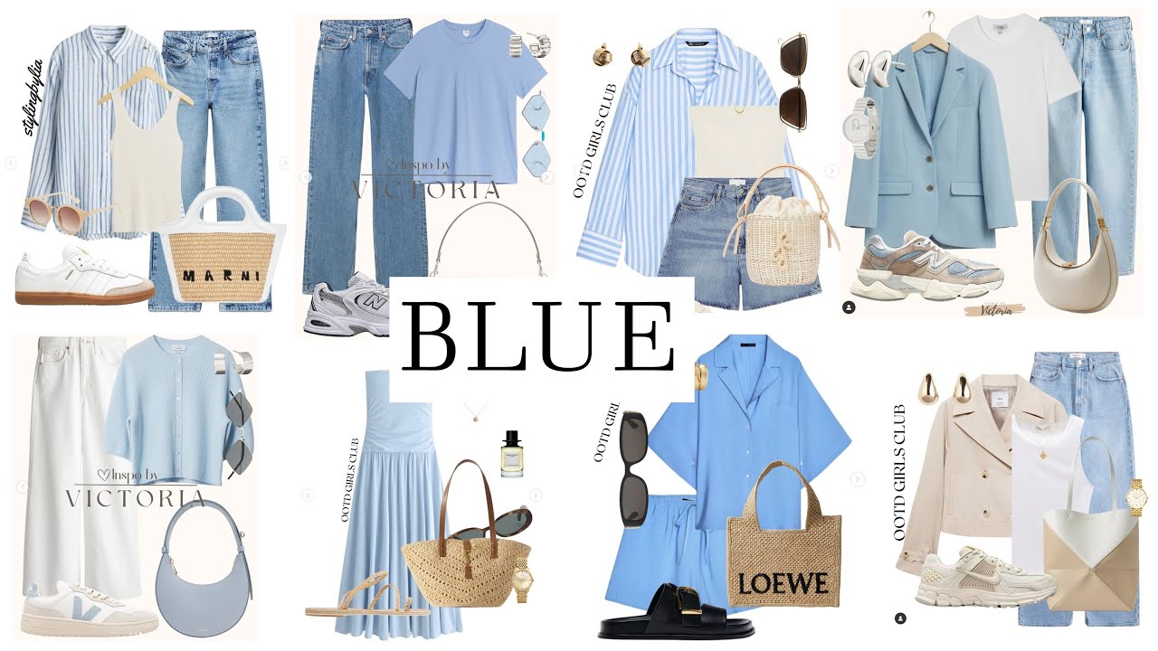 Travel in Style: 33 Light Blue Outfits ️ - YouTube