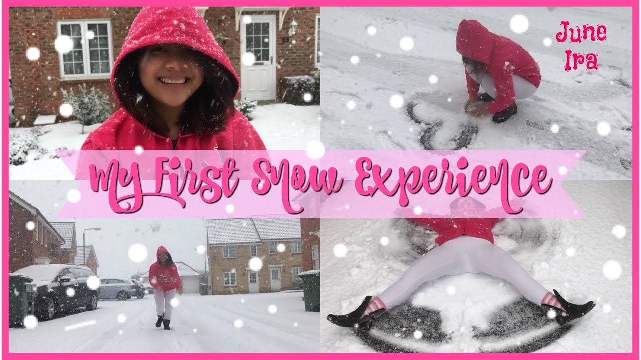 My First Snow Experience in UK - YouTube