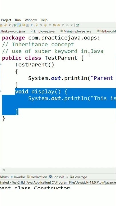 Super keyword | Java Basics | Easy way to learn Programming - YouTube