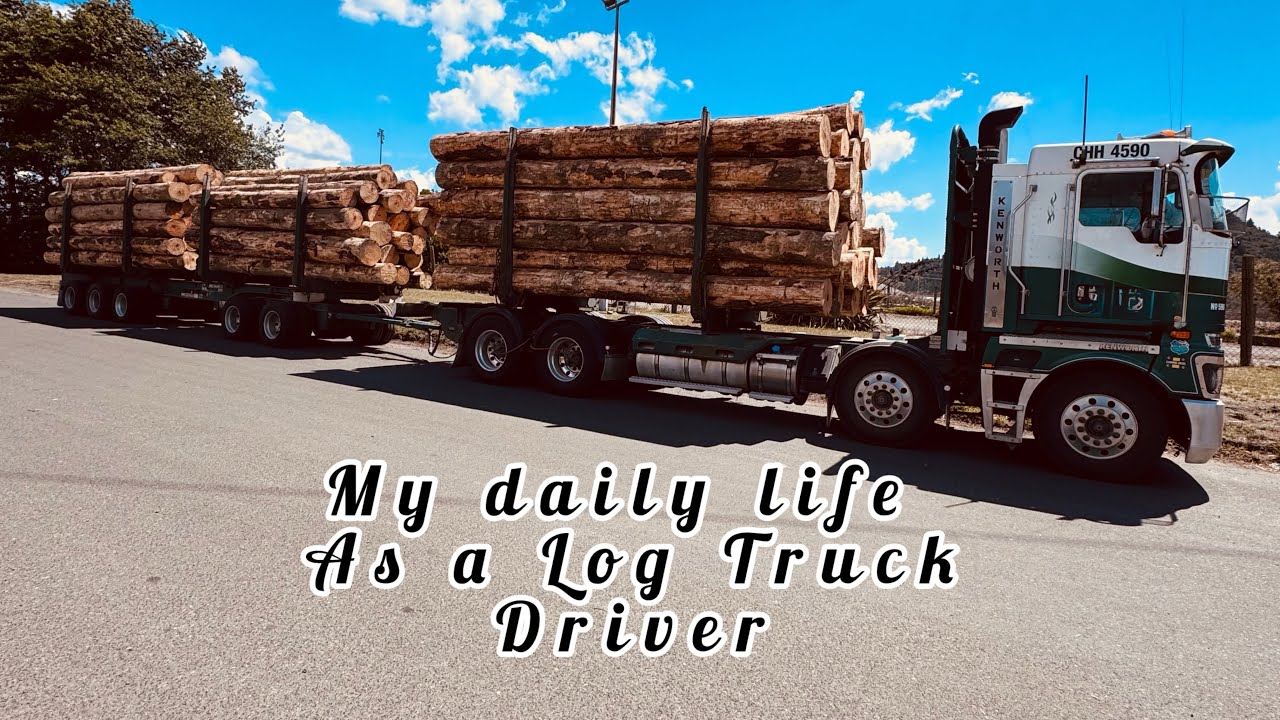 The Daily Life As A Log Truck Driver In New Zealand - YouTube
