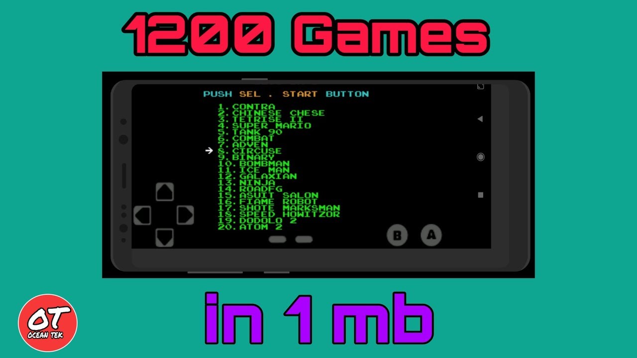 Download 1200 games in 1 mb | for Android | by ocean tek - YouTube