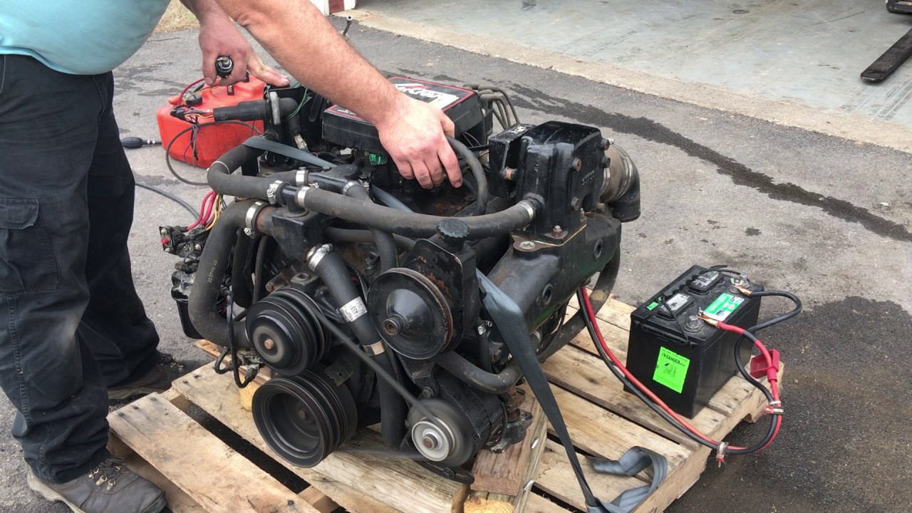 1983 Mercruiser 228 HP V8 4 Stroke Inboard Motor - YouTube
