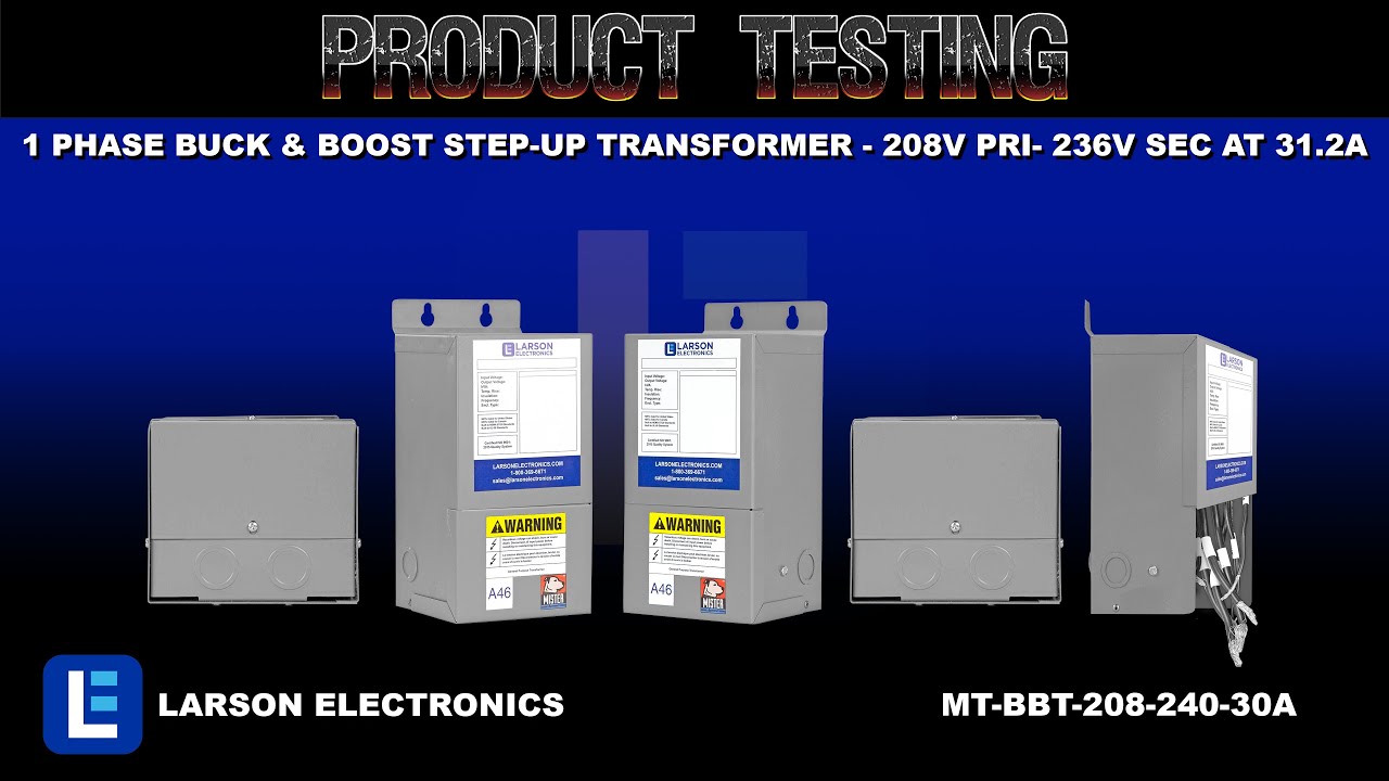 1 Phase Buck & Boost Step-Up Transformer - 208V Primary - 236V ...