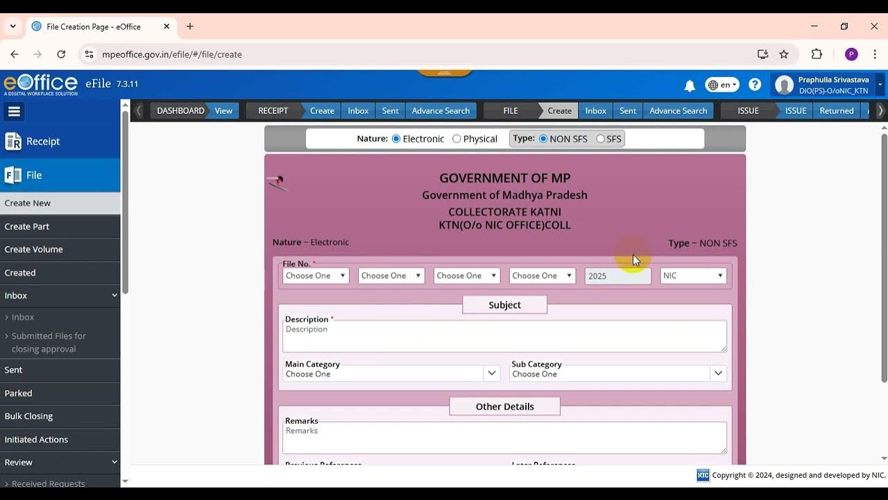 eOffice New Version 7.3 - Notification, Dashboard View, Receipt & File Basic Concepts-SFS & Non ...