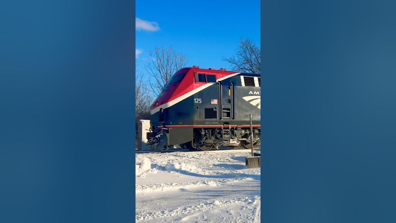 Amtrak 63 lead by phase VII P42DC 125 - YouTube