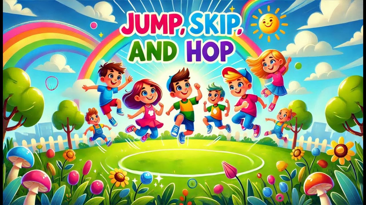 Jump, Skip, and Hop - A Fun Kids' Rhyming Song! | Best English Kid's ...