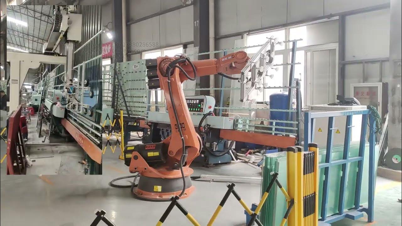 Automatic vertical glass edging machine production line ,Automatic loading, automatic unloading ...