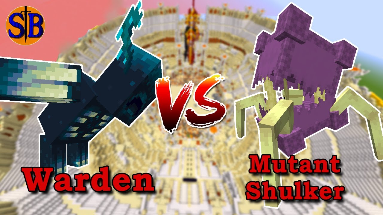 Warden and Mutant Shulker (Mutant More 1.19.2) | Minecraft Mob Battle ...