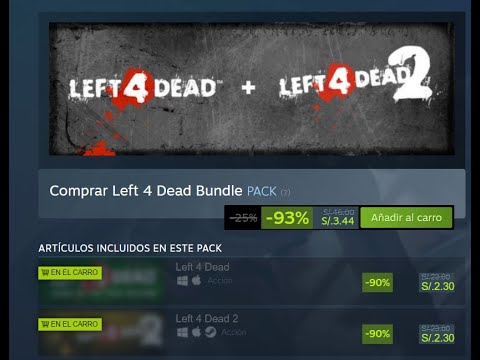 LEFT 4 DEAD 1 Y 2 OFERTA EN STEAM!!! 90% - YouTube