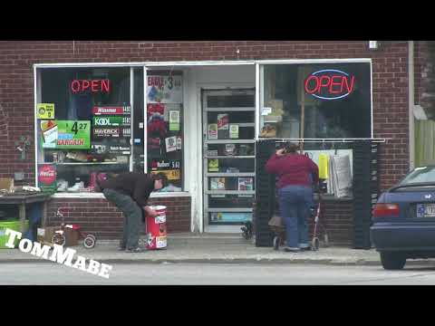 giant fake firework prank