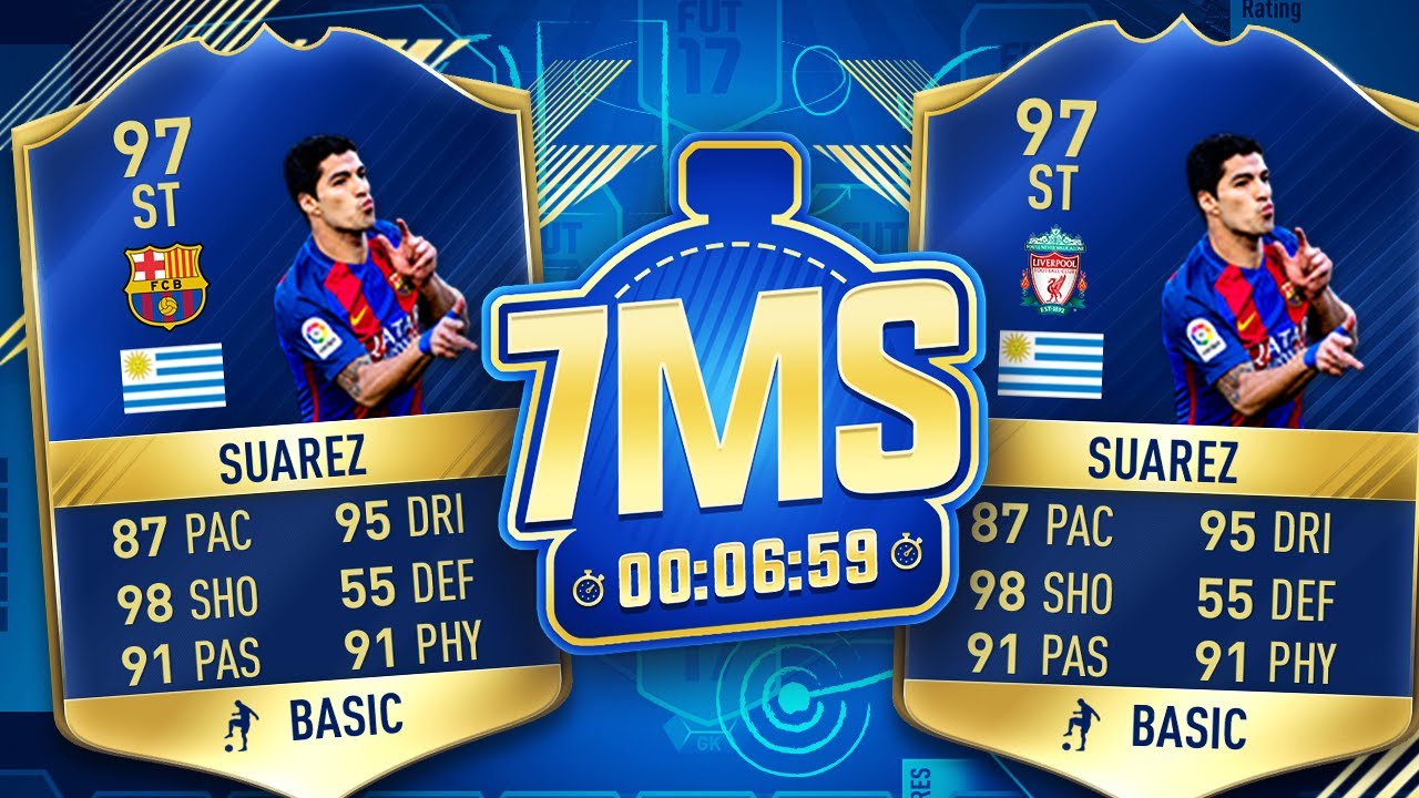🔥 97 TOTS SUAREZ DUAL YOUTUBER 7 MINUTE SQUAD BUILDER!! - FIFA 17 ...