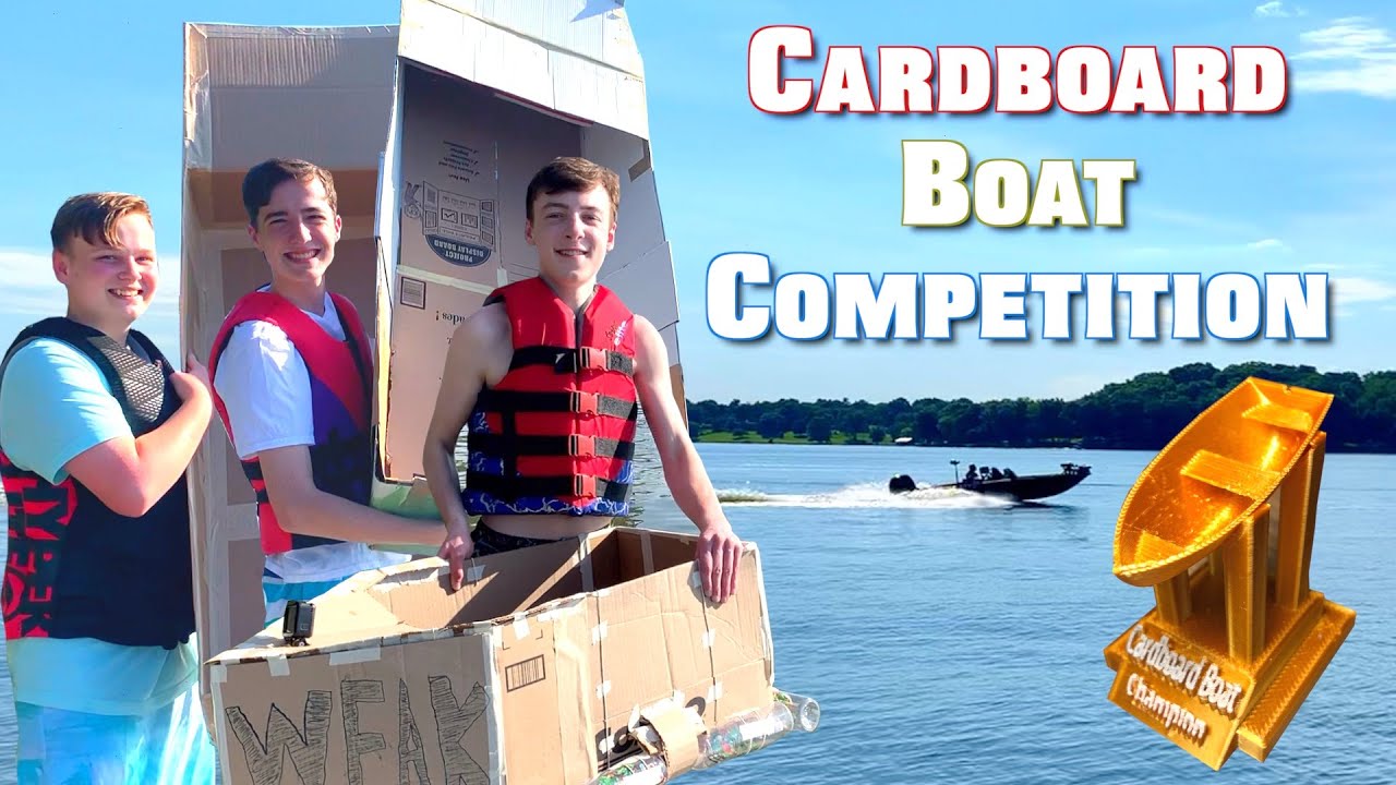 Cardboard Boat Competition - YouTube