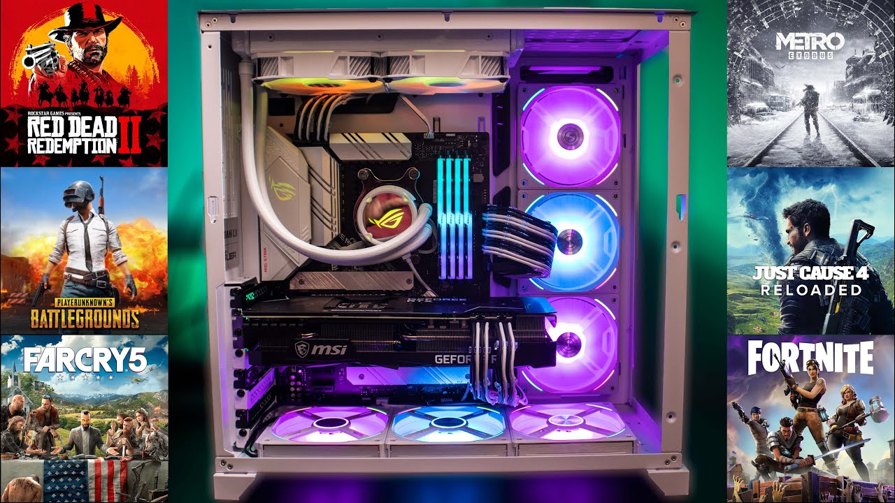 white Retro pc build gaming performance |RTX 3080ti | Ryzen 9 5900x ...