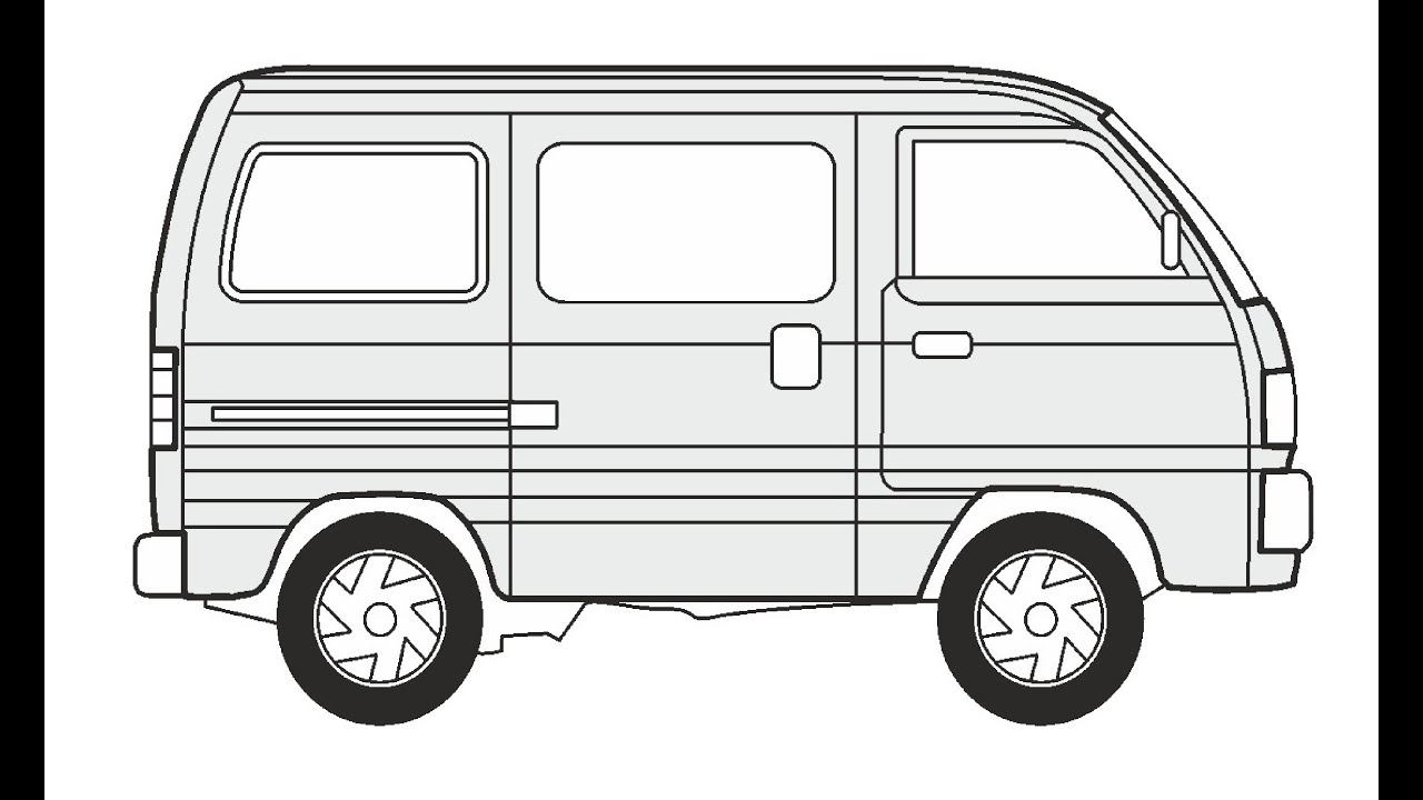 How to Draw a Suzuki Baleno Carry / Как нарисовать Suzuki Carry - YouTube