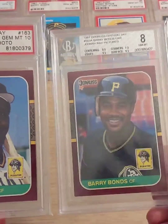 Barry Bonds $10k Rookie Card Collection Psa 10 Gem 1986 1987 Topps 