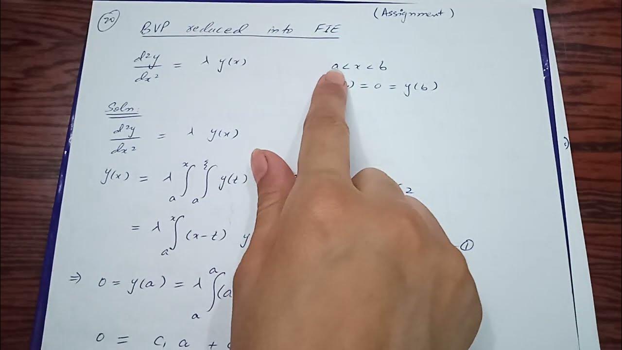 Converting Boundary Value Problem into Fredholm Integral Equation | Chapter 1 | Lecture 5 - YouTube