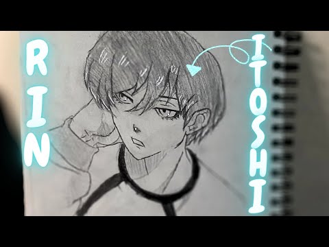 Drawing Rin Itoshi from Blue Lock ⚽ || 💥Draw with Me 💥 || - YouTube