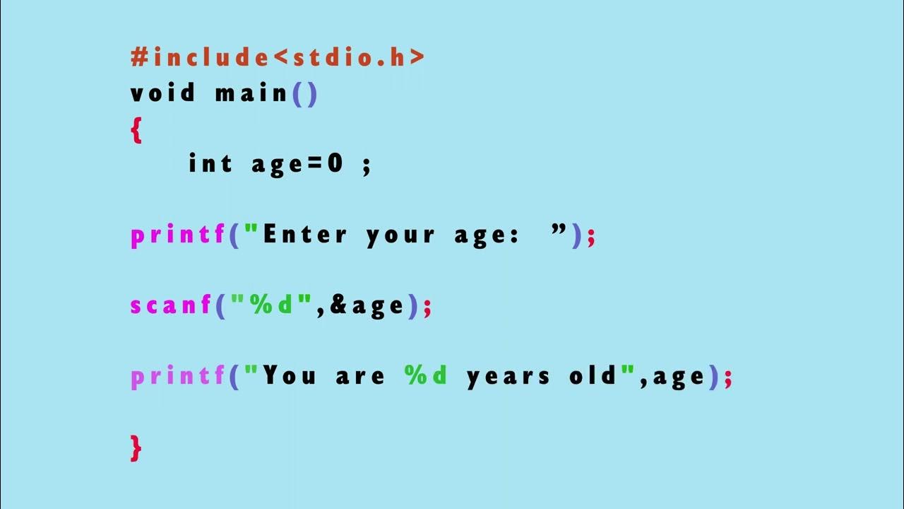 C input and output (printf & scanf) chapter 4 - YouTube