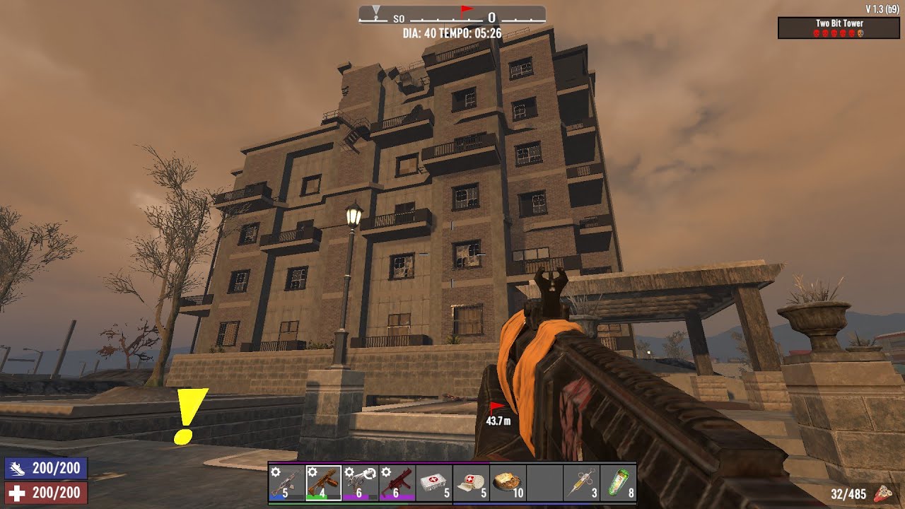 7 Days to Die # Dia 40 o TemidoTwo bit tower, experiençia de quase ...