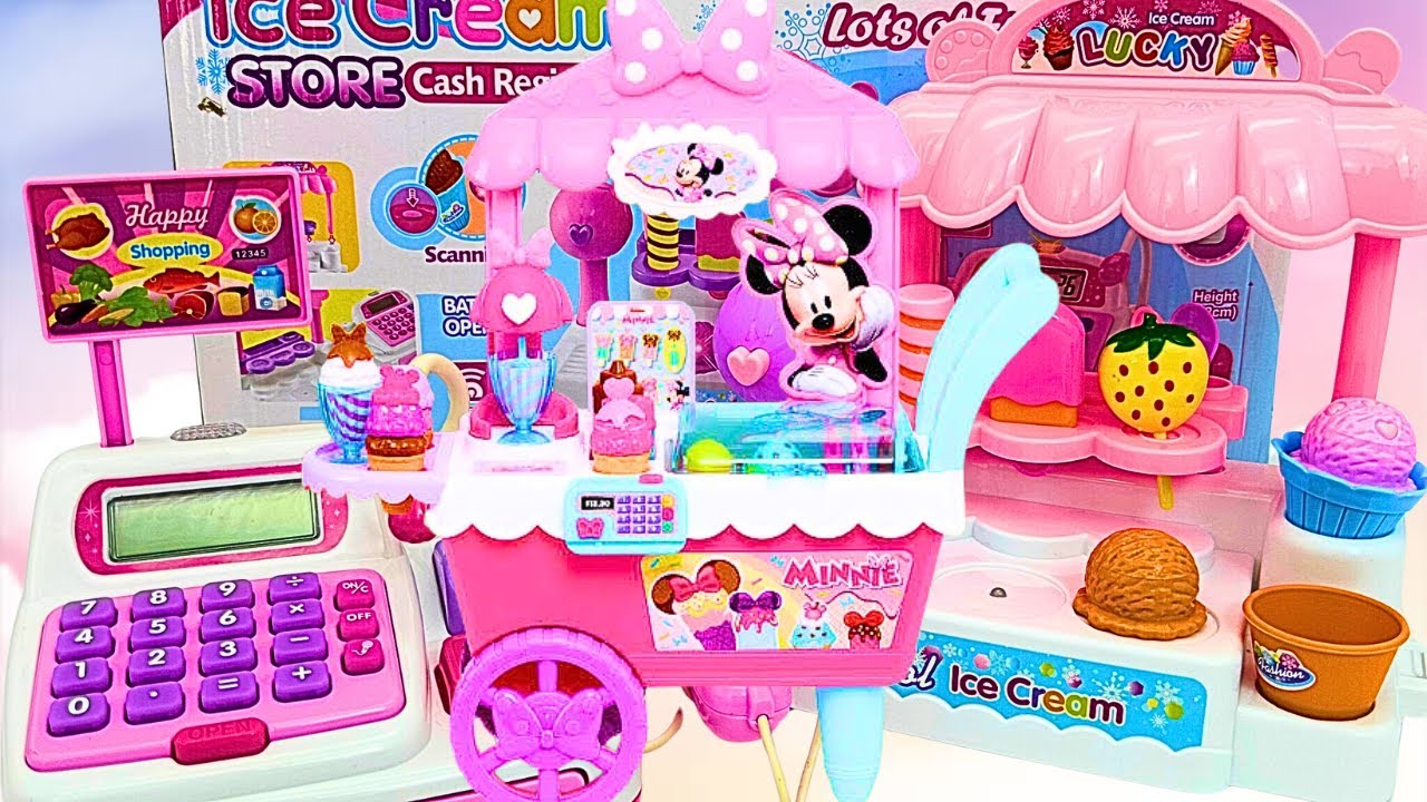Satisfying with Unboxing Minnie Mouse Ice Cream Cart ASMR Toy Review ...